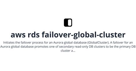 Aws Rds Failover Global Cluster Fig