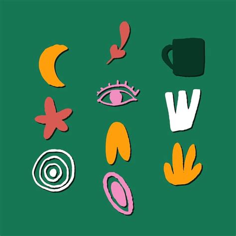 Premium Vector Hand Drawn Trendy Vector Random Shapes