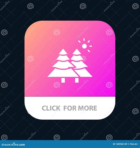 Fir Forest Nature Trees Mobile App Icon Design Stock Vector Illustration Of Concept Growth