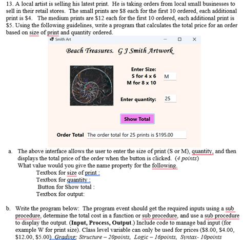 Solved Please Solve Using Visual Basic Please Do Not Use The Chegg