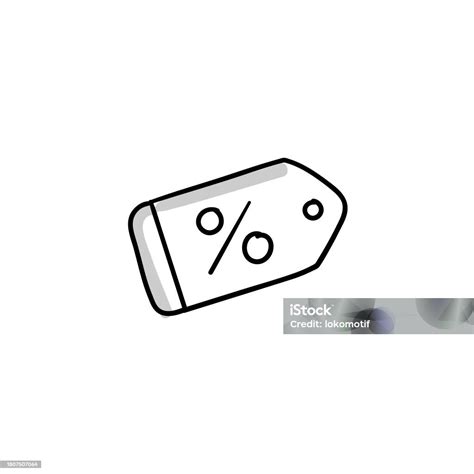 가격표 편집 가능한 획이 있는 스케치 낙서 벡터 라인 아이콘입니다 Icon은 웹 디자인 모바일 앱 Ui Ux 및 Gui 디자인에