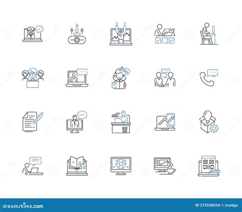 Industry Arena Line Icons Collection Manufacturing Production Automation Assembly