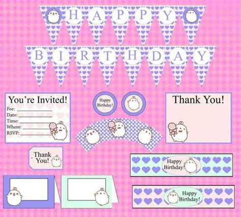 Molang Party Package Instant Download Etsy Party Packages Party