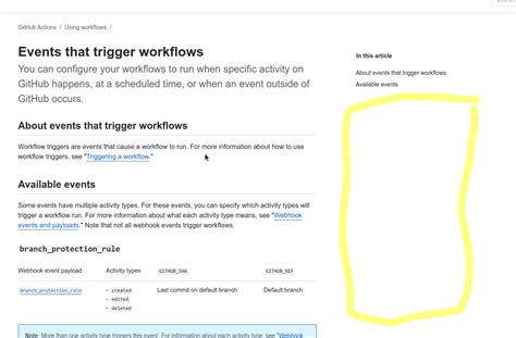 Right Table Of Contents No Longer Showing Event Types · Issue 24125 · Githubdocs · Github