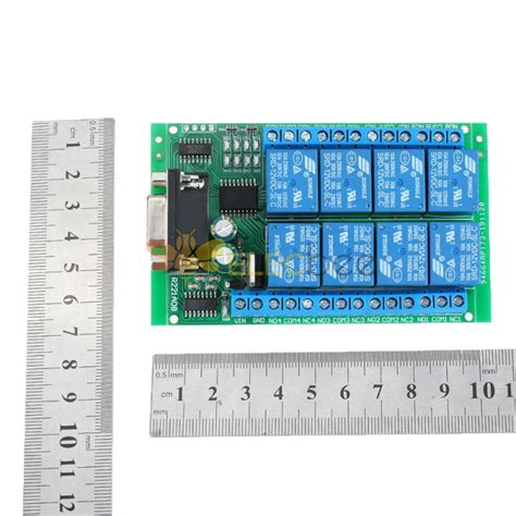 Elecbee R A CH Serial Port Relay Module DB UART RS Remote Control Switch V DC For