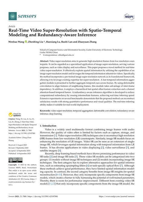pdf real time video super resolution with spatio temporal modeling
