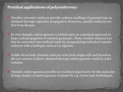 Polyembryony Its Types And Practical Importance Pptx