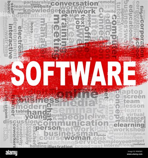 Software Word Cloud Stock Photo Alamy