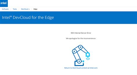 The Intel® Devcloud For The Edge Jupyter Lab Environment Reports An Error For Several Days And