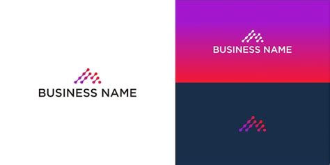 추상 문자 M 과학 및 기술 로고 템플릿 프리미엄 벡터