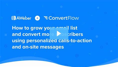 introducing convertflow s new one click deep data integration with aweber