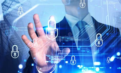 Man Using Cyber Security Interface Stock Image Image Of Crime Data
