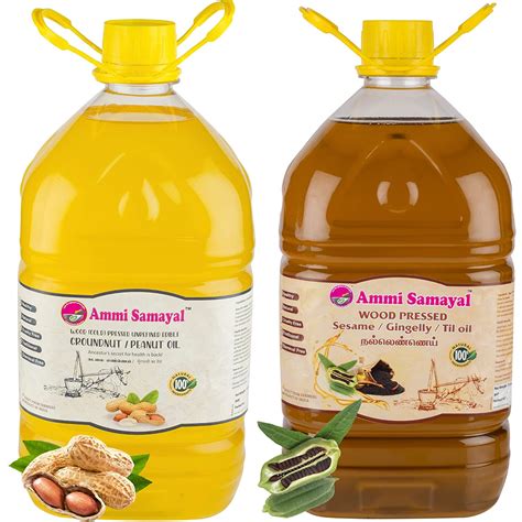 Cold Pressed Groundnut 5 Litres And Sesame Oil 5 Litres Best Combo