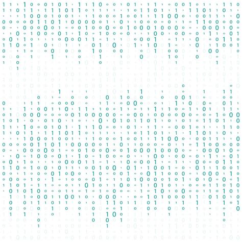 premium vector binary code zero one matrix white background abstract