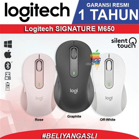 Jual Logitech Signature M Mouse Wireless Bluetooth Silent Garansi Resmi Shopee Indonesia