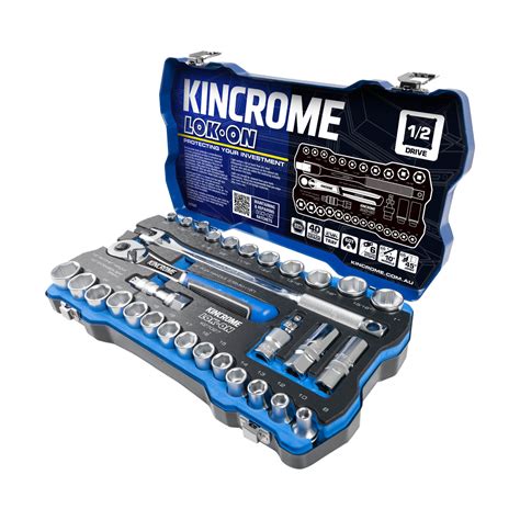 LOK ON Socket Set Piece Drive Metric Imperial Kincrome Tools Kincrome
