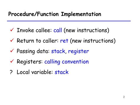 Ppt Procedure Call Powerpoint Presentation Free Download Id7059892