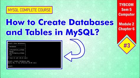 Creating Database And Tables In Mysql Tybcom Sem 5 Part 3 Computer Systems And