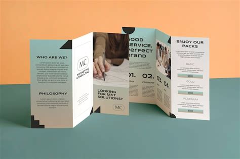 마케팅 브로셔 템플릿 디자인 무료 벡터