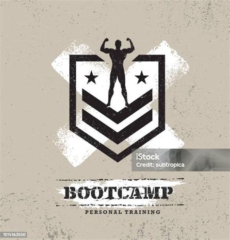 피트 니스 바디 익 스 트림 스포츠 야외 Bootcamp 거친 벡터 개념 훈련 크리에이 티브 질감된 디자인 요소 개념에 대한 스톡 벡터 아트 및 기타 이미지 Istock