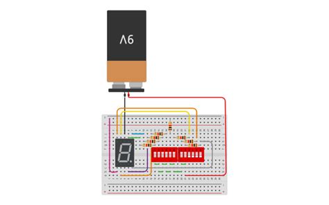 Circuit Design Display 7 Segmentos Tinkercad