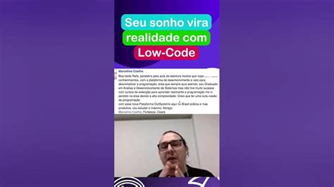 Sonhe Mais Alto Com Low Code Shorts Developer Dev Ti Programacao