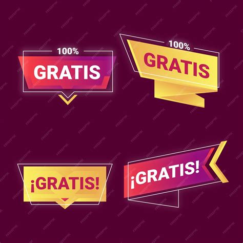 Free Vector Gradient Gratis Label Collection