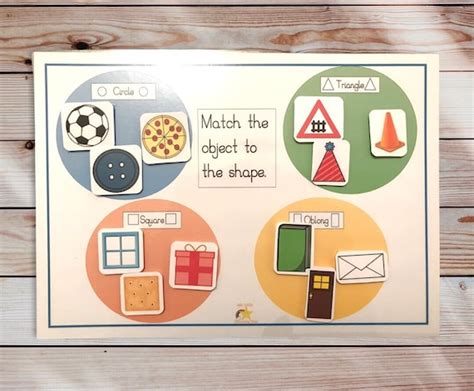 D Shape Matching Activity Matching Shapes Shapes In Etsy
