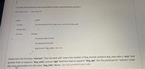 solved consider the following class declarations when