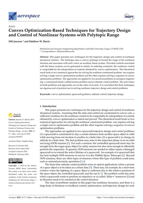 pdf convex optimization based techniques for trajectory design and