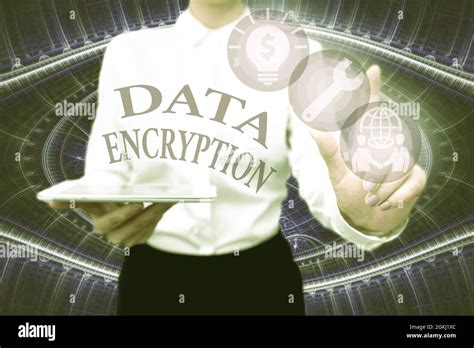 hand writing sign data encryption word for conversion of data into