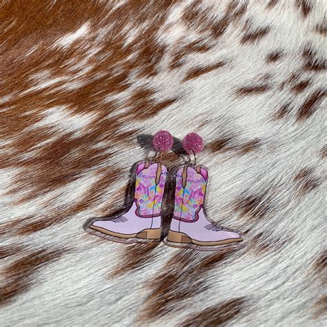 Cowgirl Boot Earrings Dusty Wattle