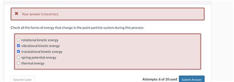 Solved Your Answer Is Incorrect Check All The Forms Of