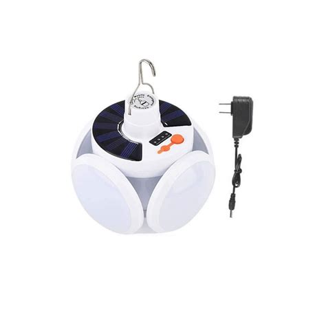 Преносим соларен фенер със светлинен сензор Бял Emag Bg