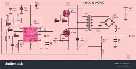 Schematic Diagram Electronic Device Vector Drawing Stock Vector Royalty Free 2436328179
