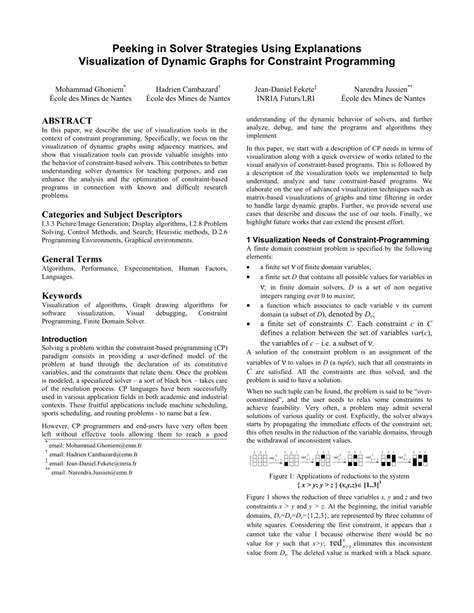 Pdf Peeking In Solver Strategies Using Explanations Visualization