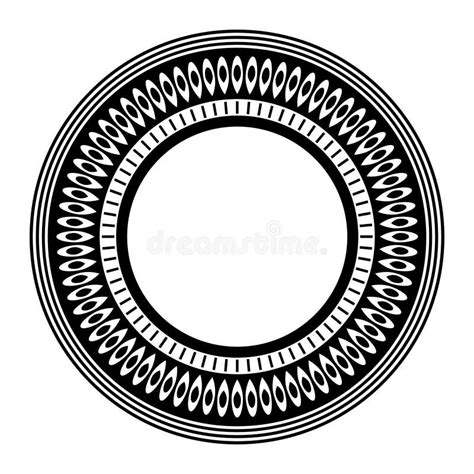 Abstract Radial Circle Pattern Decorative Round Frame Stock
