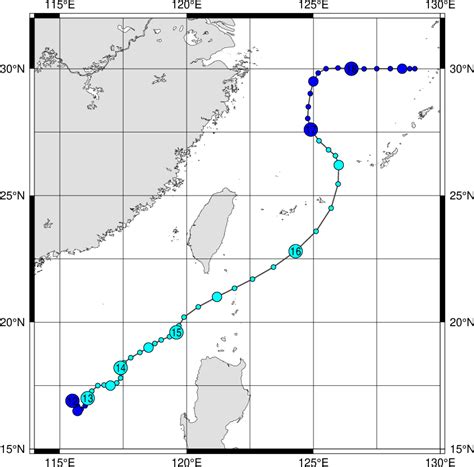 Digital Typhoon Typhoon 196612 Susan Detailed Track Information