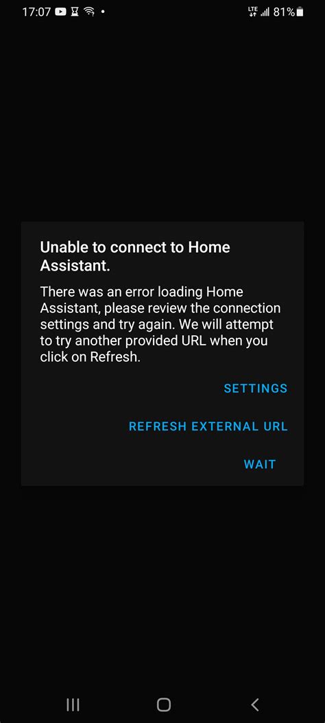 Home Assistant Companion App Not Connecting · Issue 2076 · Home Assistant Android · Github