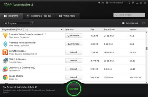 Download Iobit Uninstaller Portableapps V7 4 0 8 Freeware Afterdawn Software Downloads