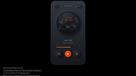 Recreating Dribble Shot Of Simple Music Player By Filip Legierski