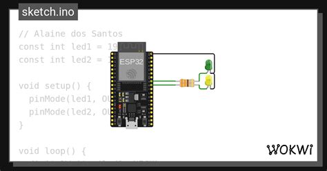 Questão 9 Alaine Wokwi Esp32 Stm32 Arduino Simulator Questão 9 Alaine Wokwi Esp32 Stm32 Arduino Simulator