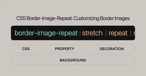 Css Border Image Repeat Customizing Border Images
