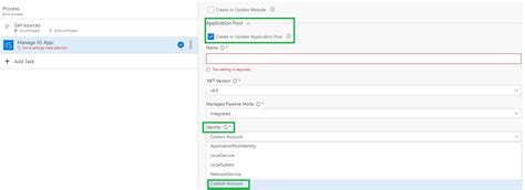 Powershell Tfs Release Definition Application Pool Is Not Getting Created With The Custom