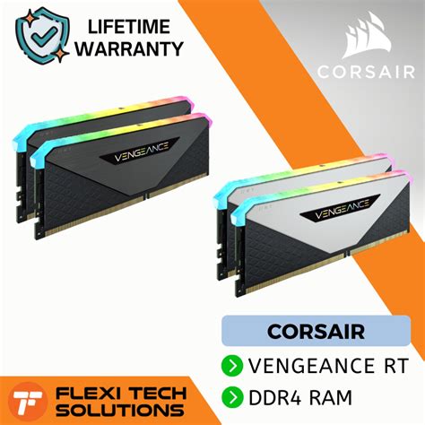 Corsair Vengeance Rgb Rt Ddr4 Optimized For Amd Black And White 32gb 3200mhz Ram Flexi Tech