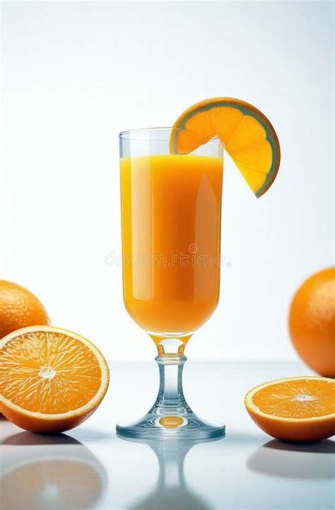 A Glass Of Freshly Squeezed Orange Juice1 Stock Illustration