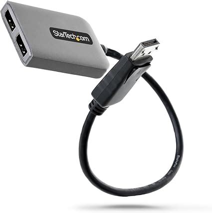 Amazon Com StarTech Com 2 Port DisplayPort 1 4 Splitter DP To 2x DP Multi Monitor Adapter