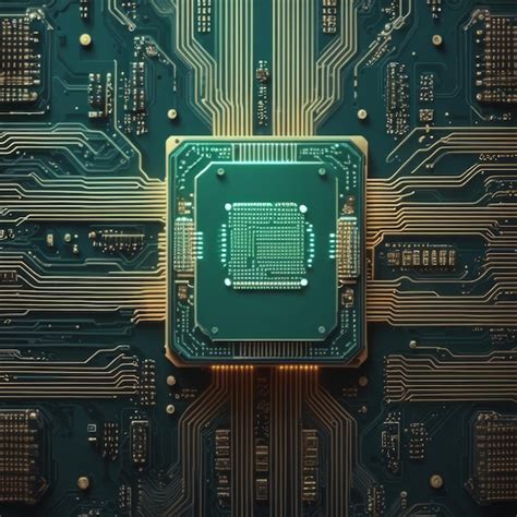 Premium Ai Image Advanced Technology Visualization Circuit Board Cpu