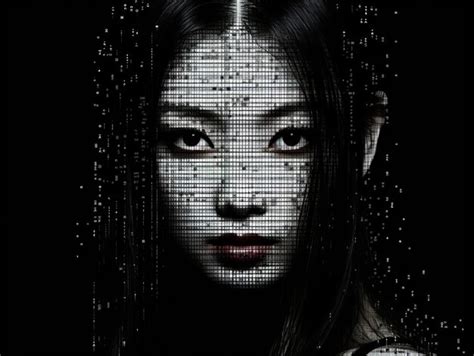 Premium Photo An Asian Woman Is Surrounded By Binary Code