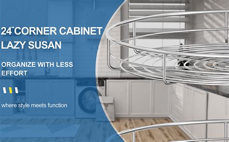 Jowboow 24 Chrome Corner Cabinet Lazy Susan Full Circle